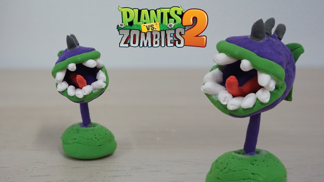 How To Make Chomper With Air Clay (Plants vs Zombies Characters) - YouTube