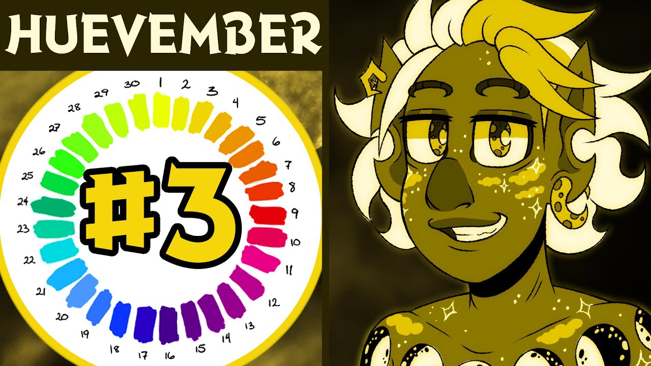 Huevember 2025 - CHARACTER DESIGN CHALLENGE!! // Character #3 🌓💫🌝 - YouTube