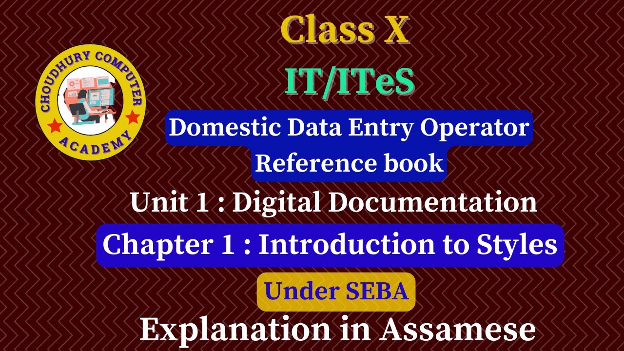 class X IT/ITeS Introduction to styles |LibreOffice | MS Office ...