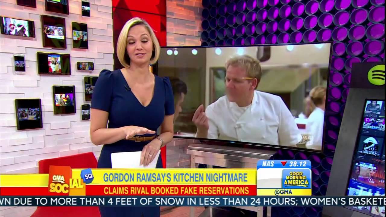 Linzie Janis - slit skirt and low cut top - cute blonde reporter - Nov ...