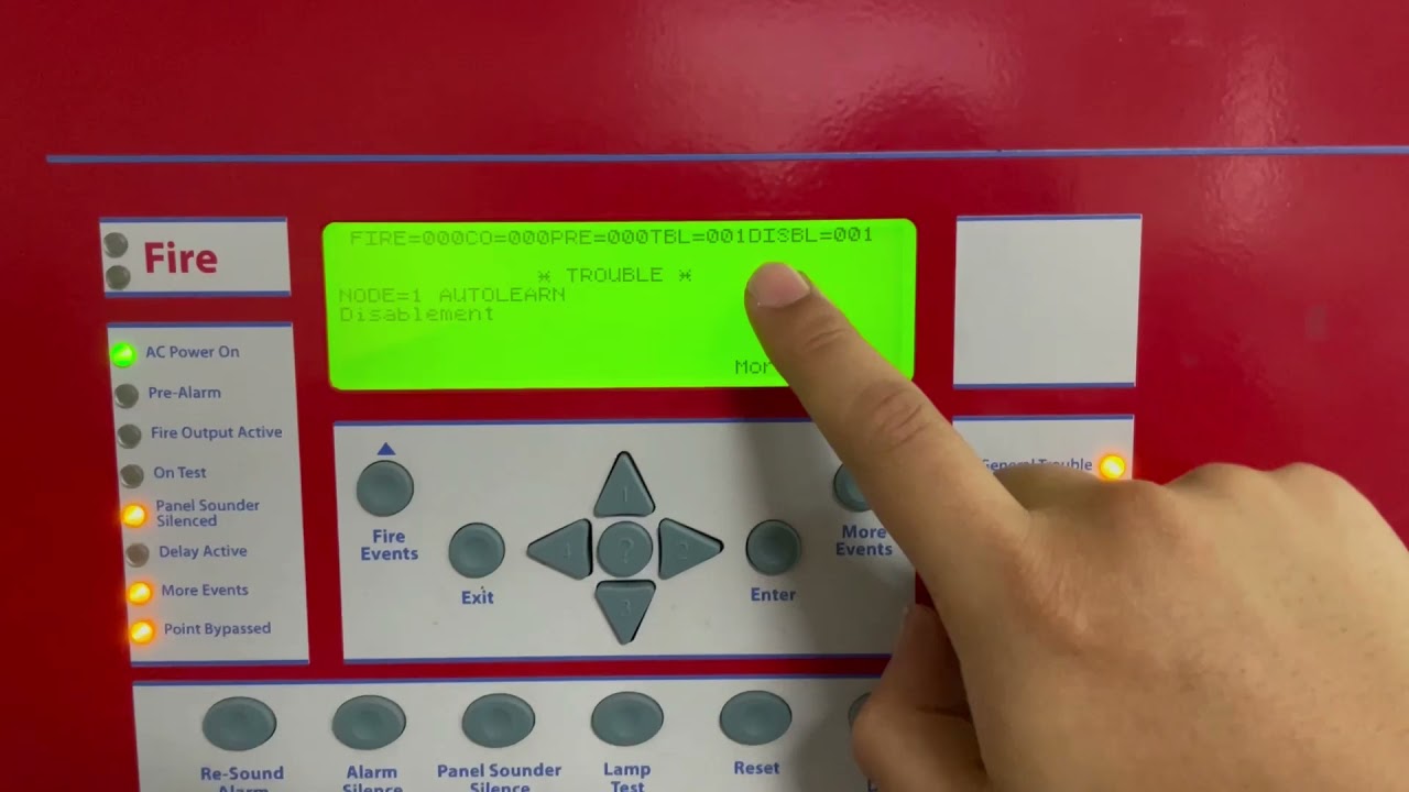 How to Reset Hochiki Firenet fire alarm panel - YouTube