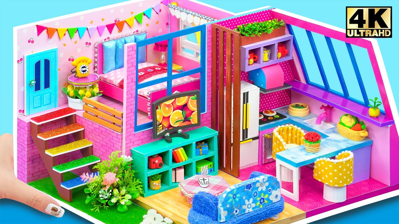 Build the World Simplest Pink Craft House from Cardboard | DIY ...