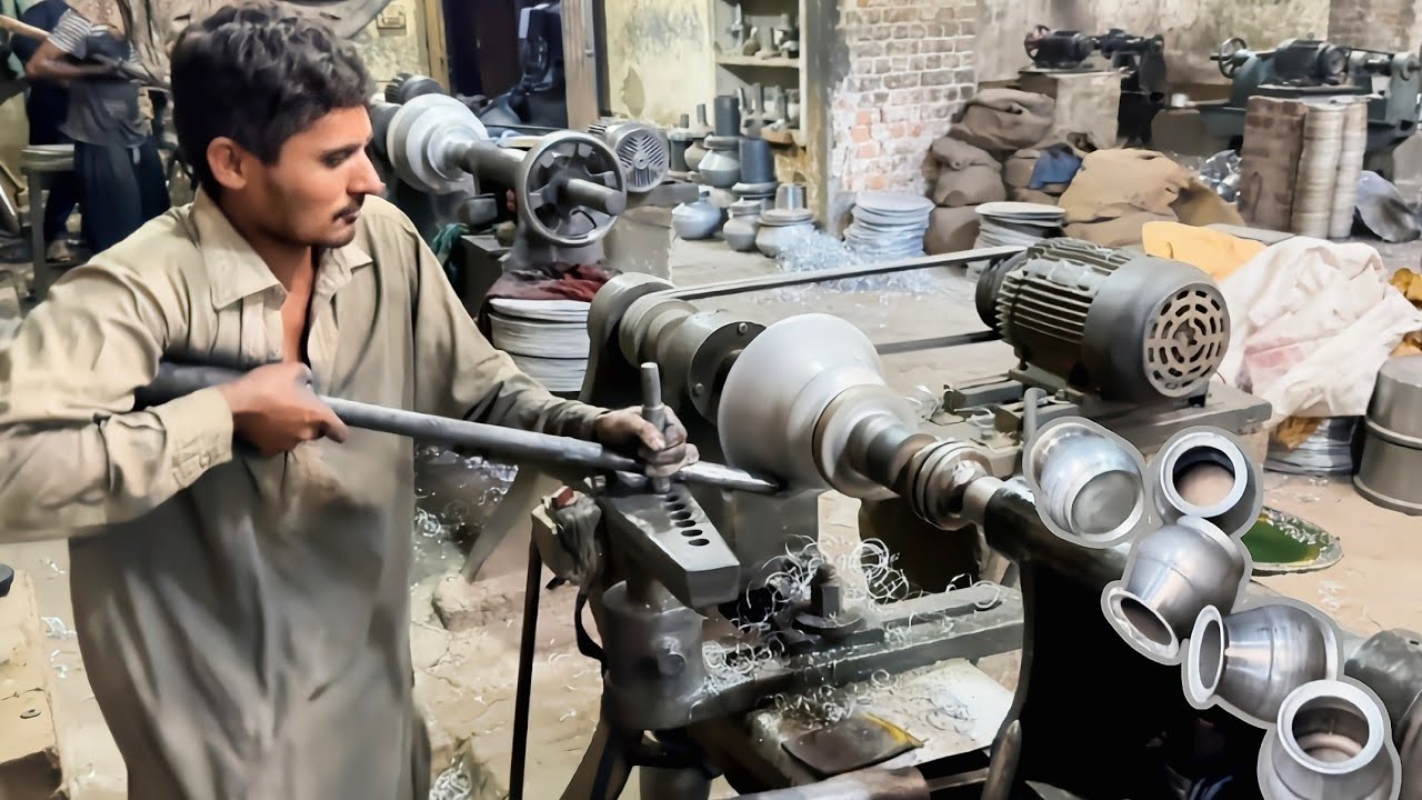 Inside an Aluminium Cookware Factory: Skilled Workers Crafting Utensils ...