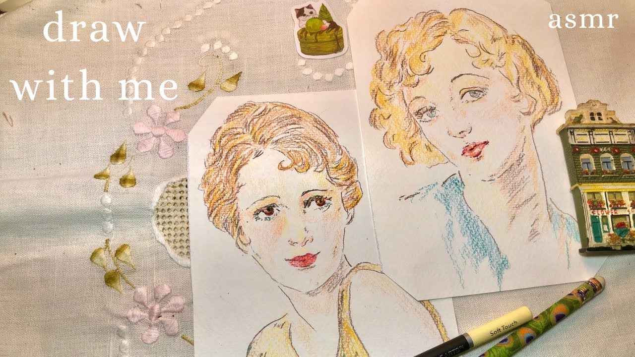 Draw with me: 30’s illustrations! 👜 - YouTube