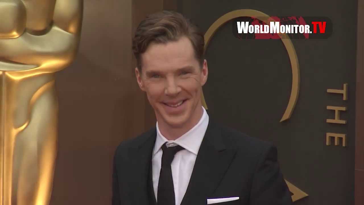 Benedict Cumberbatch All Smiles arriving at 86th Annual Academy Awards ...