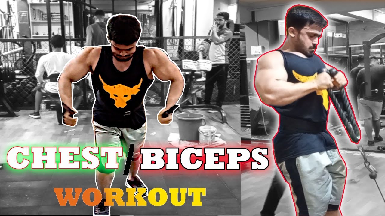 First Time in Open T-shirts | Biceps and Chest Workout | Workout Video ...
