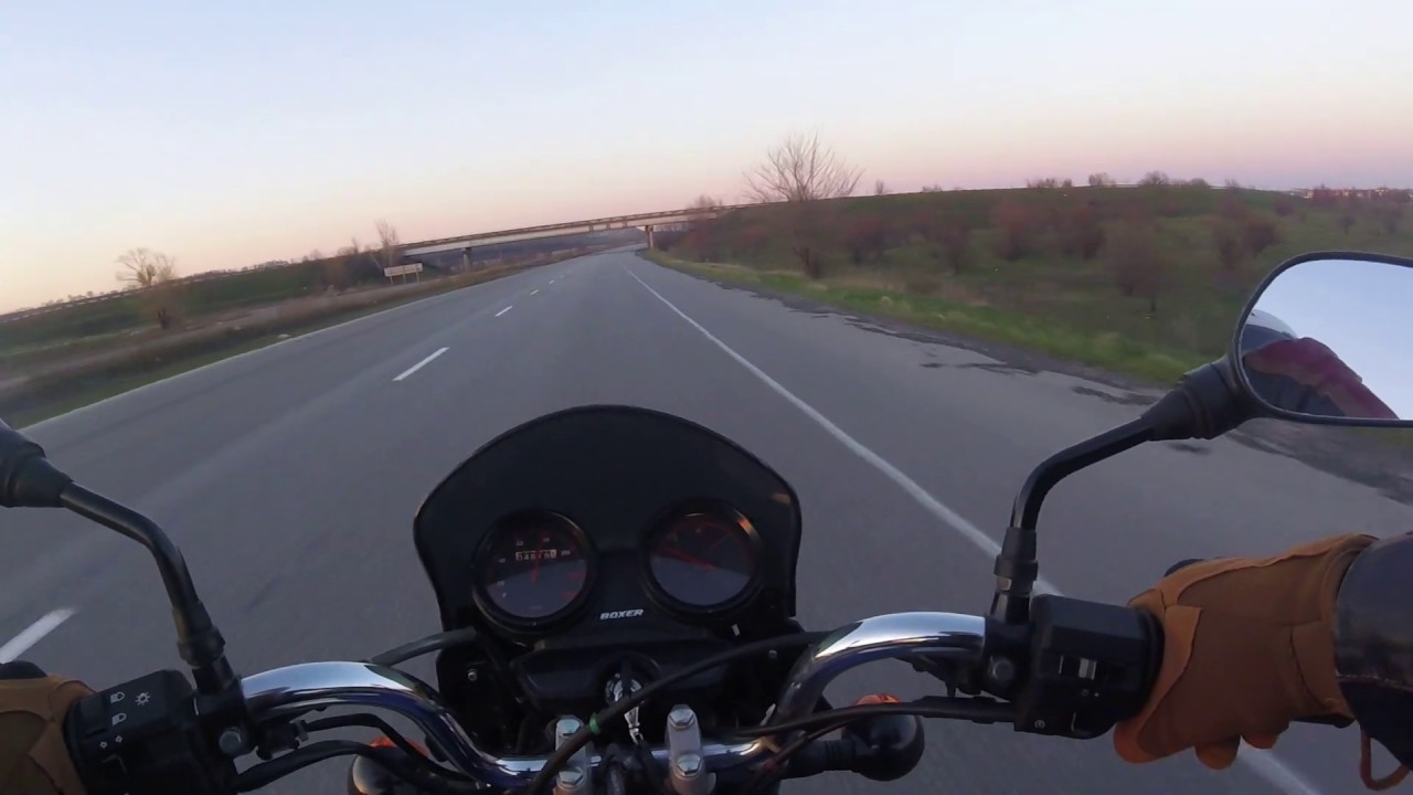 Trip around the Dnipro on a motorcycle Bajaj Boxer BM150 - YouTube