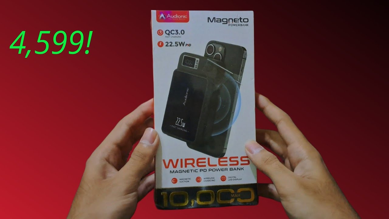 Audionic Magneto Wireless 10,000 mAh Unboxing - MagSafe Power Bank in ...