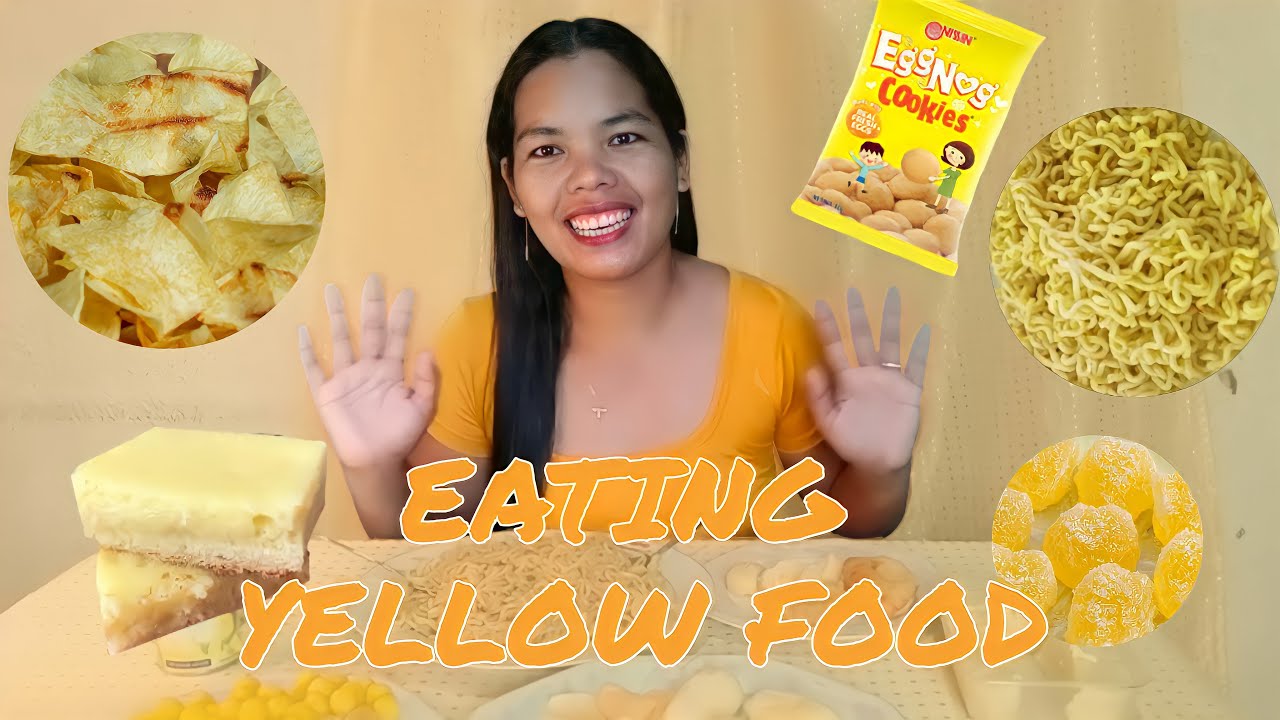 EATING YELLOW FOOD MUKBANG - YouTube