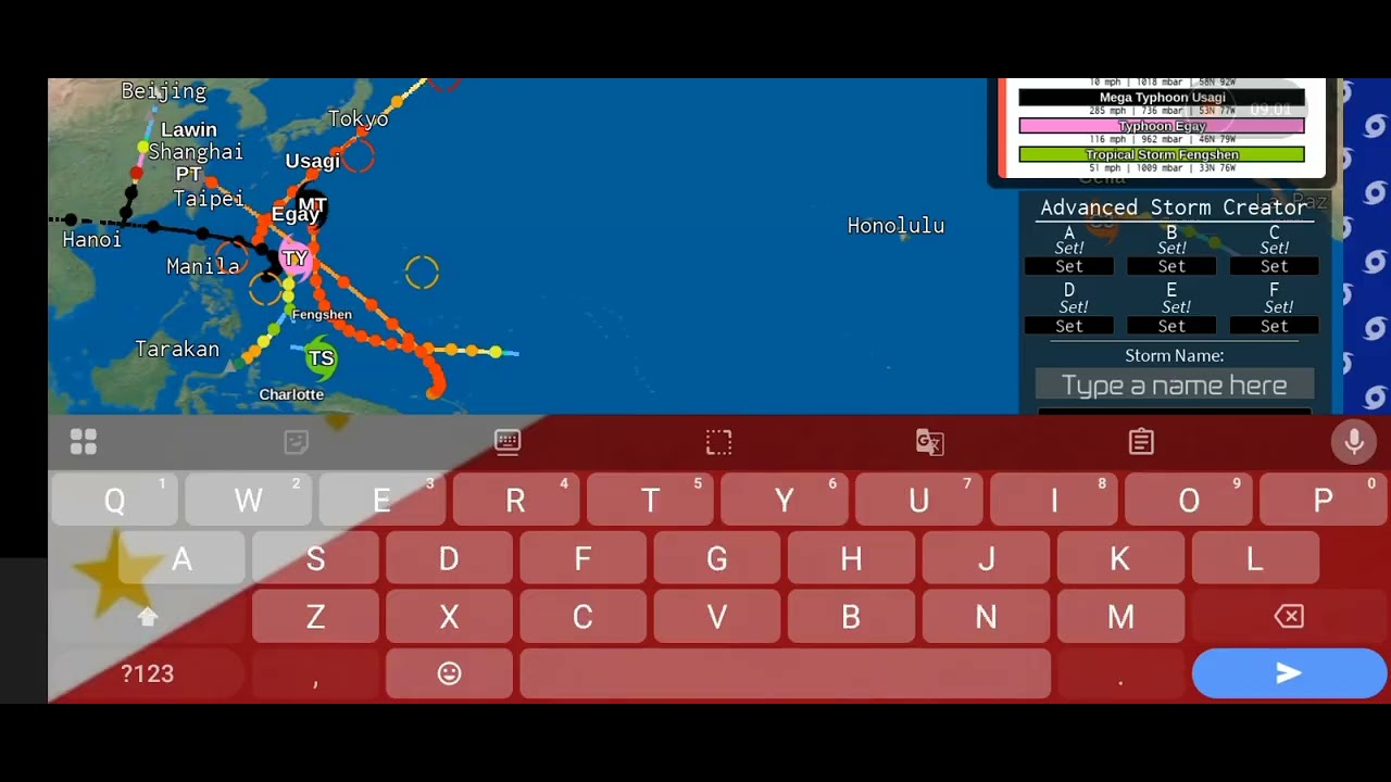 hypothetical Pacific typhoon season Game: Atlantic Hurricane Simulator ...
