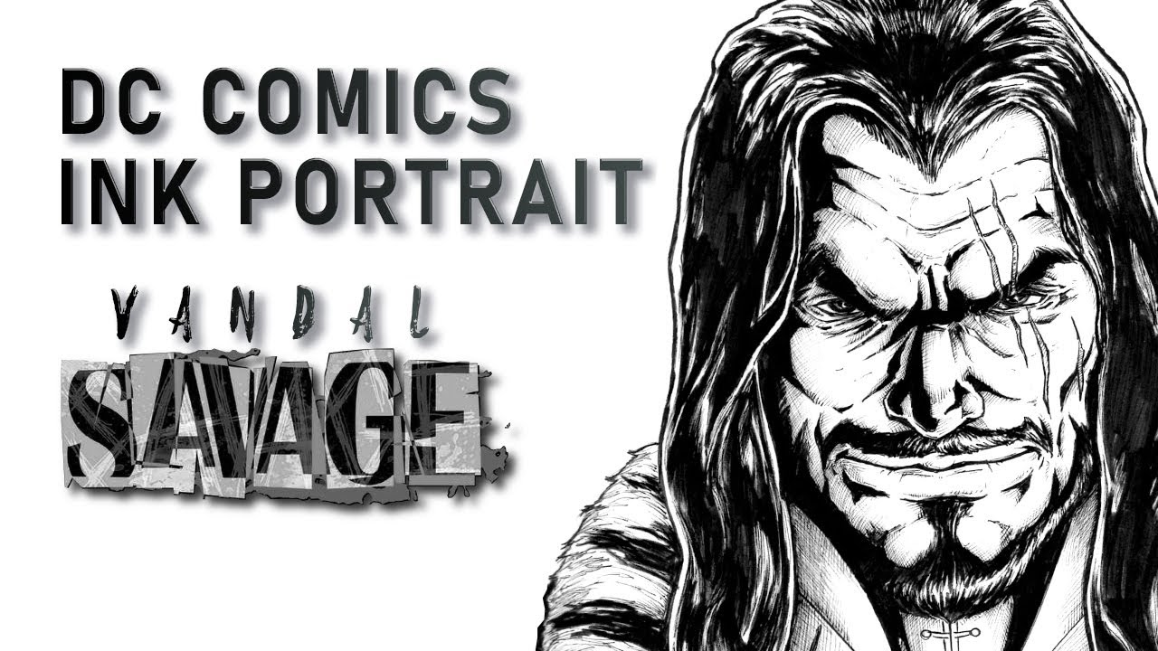 Drawing Vandal Savage - DC Comics Ink Portrait - YouTube
