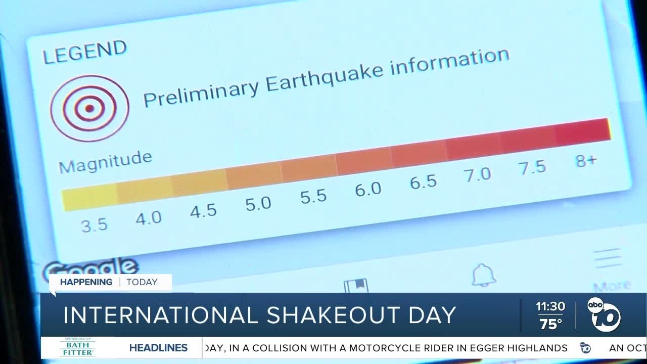 San Diegans participate in 'International Shake Out Day' to stay ...