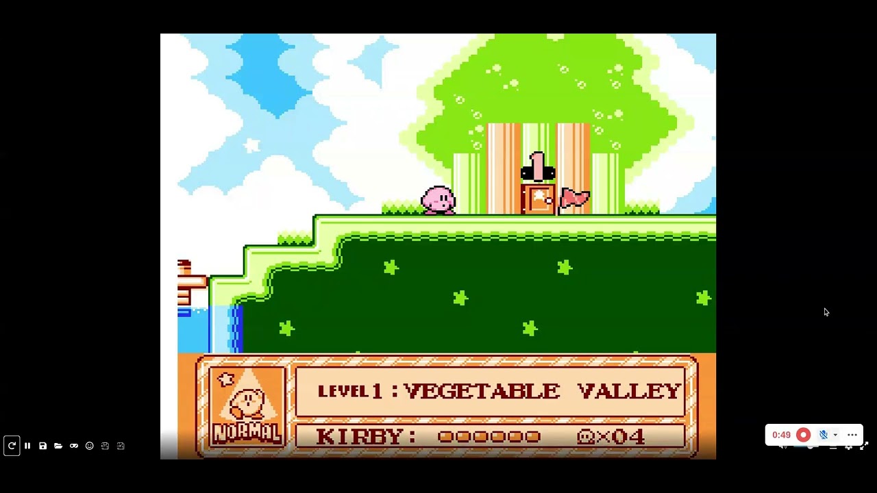 Kirby's Adventure (puresabe) Level select area - YouTube