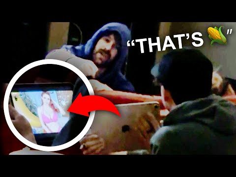 Man Caught Watching Hot Tub Girl in Public