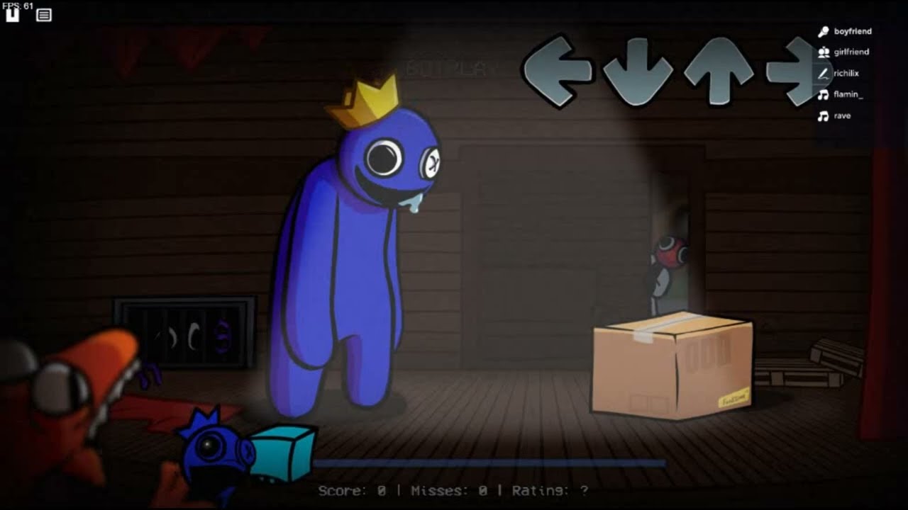 FNF VS BLUE FROM RAINBOW FRIENDS - YouTube