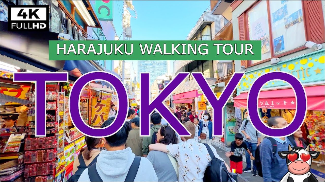 [4K HD] Harajuku Walking Tour - TOKYO, JAPAN - Afternoon walk through ...
