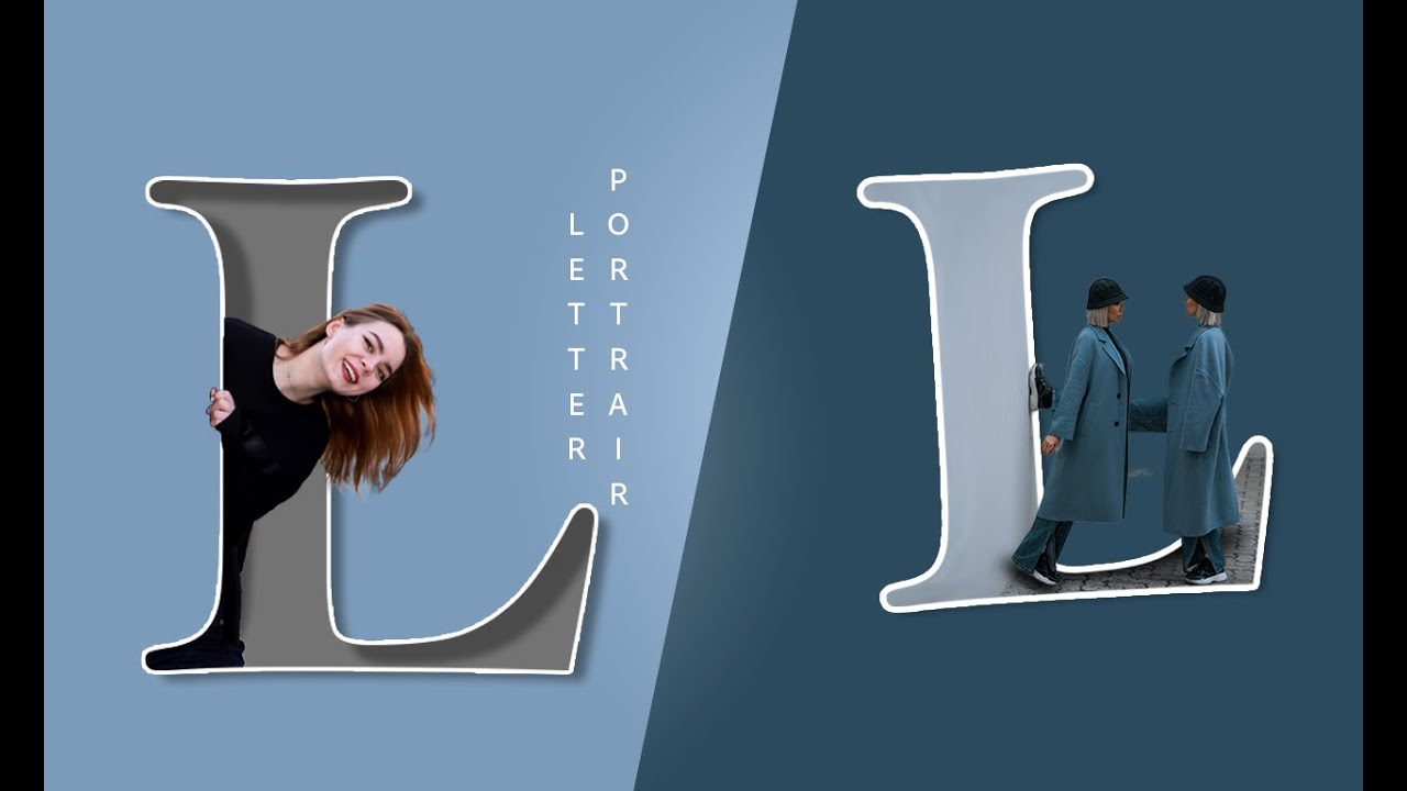 Letter L Portrait Design Tutorial in Photoshop | ad design - YouTube