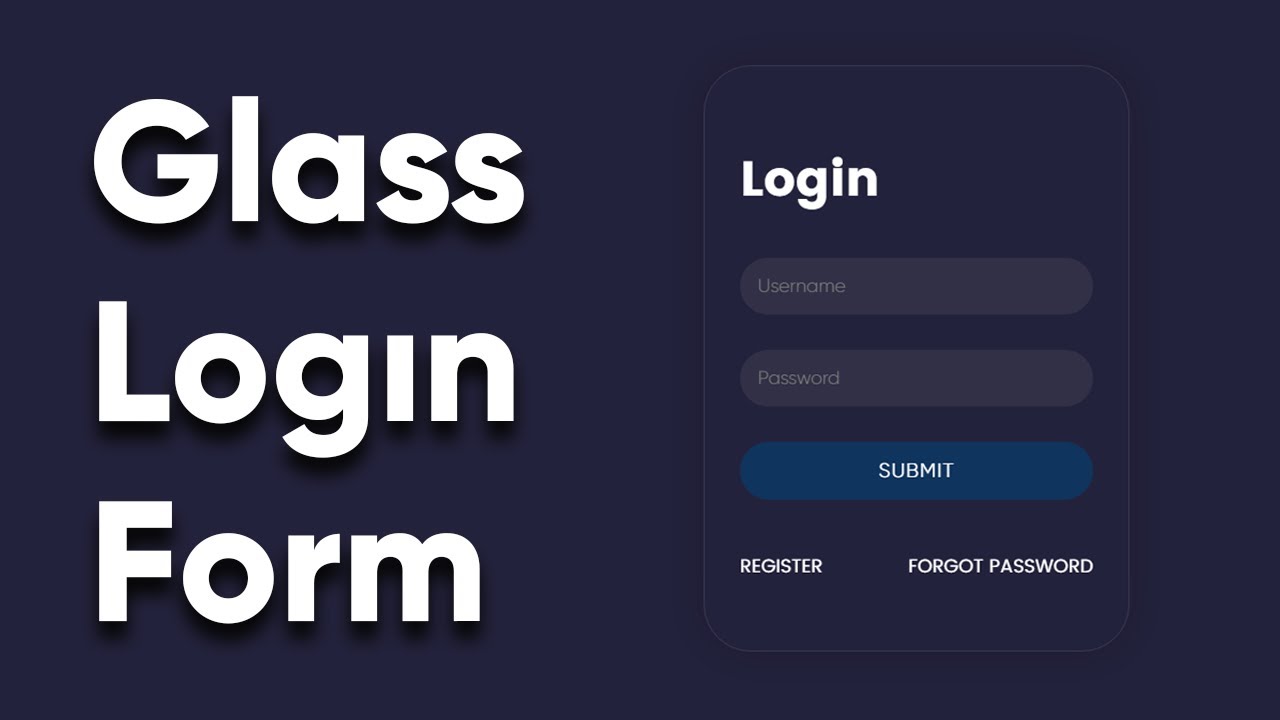 Transparency Trend: Design a Sleek Glass Login Interface! - YouTube