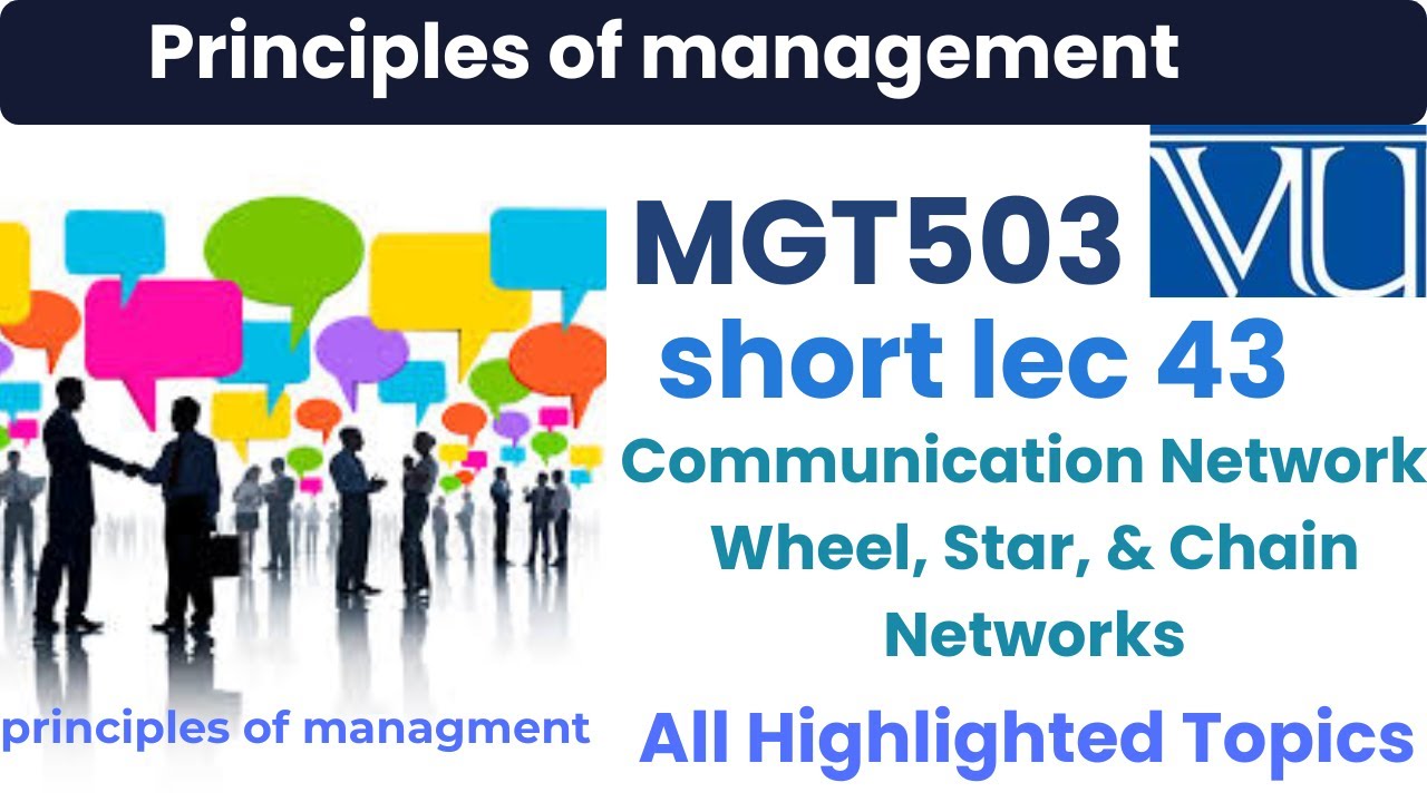 MGT503 Short Lecture 43 | Communication Networks & ICT | Wheel, Star ...