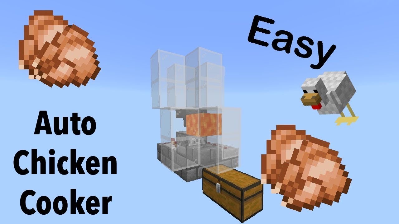 *BEST* AUTOMATIC CHICKEN COOKER ON BEDROCK- Minecraft Bedrock Edition ...