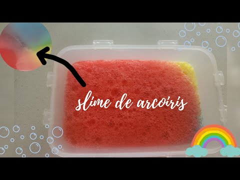 ASMR slime de arcoiris 💖🌈#slimeasmr #slimechannel #slimevideos #satisfying #new
