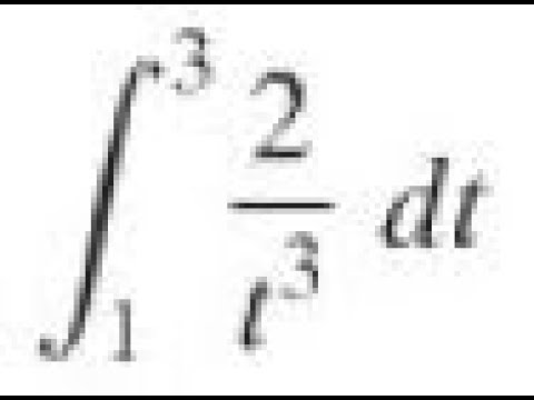 Evaluate the definite integral 2/t^3 from t=1 to 3 - YouTube