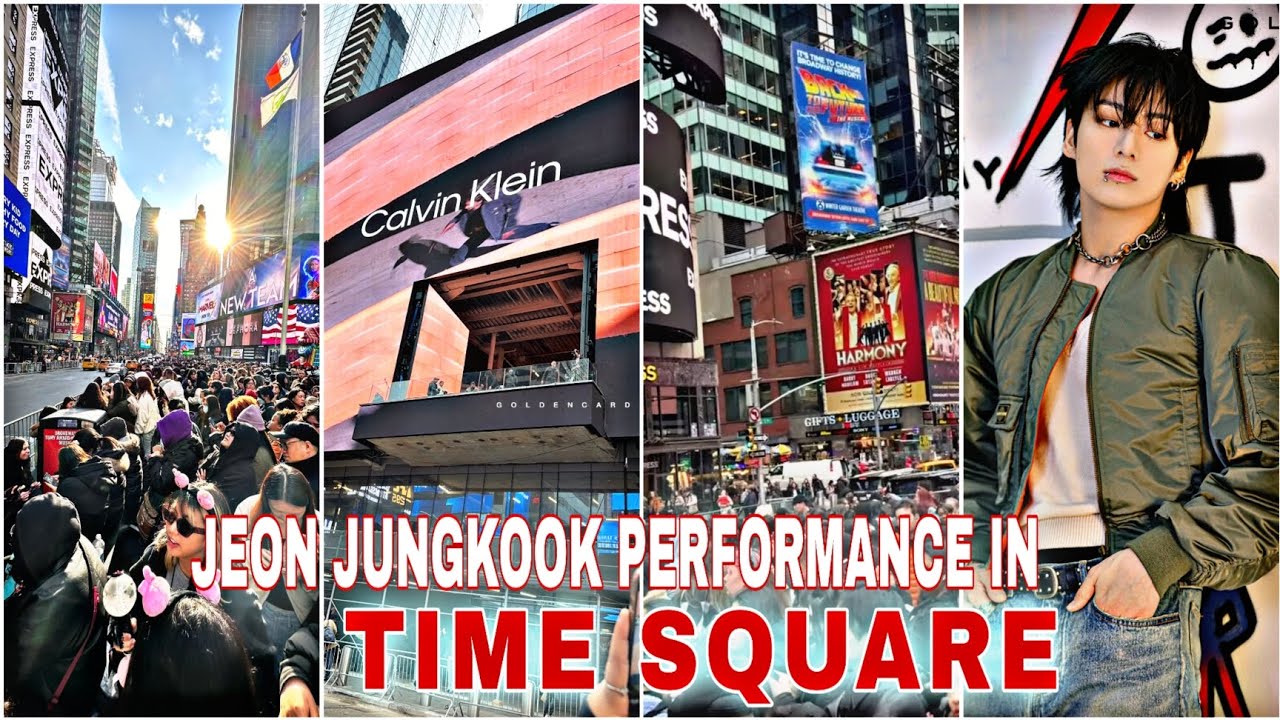 jungkook is performing in 'Times Square' (231110) - YouTube