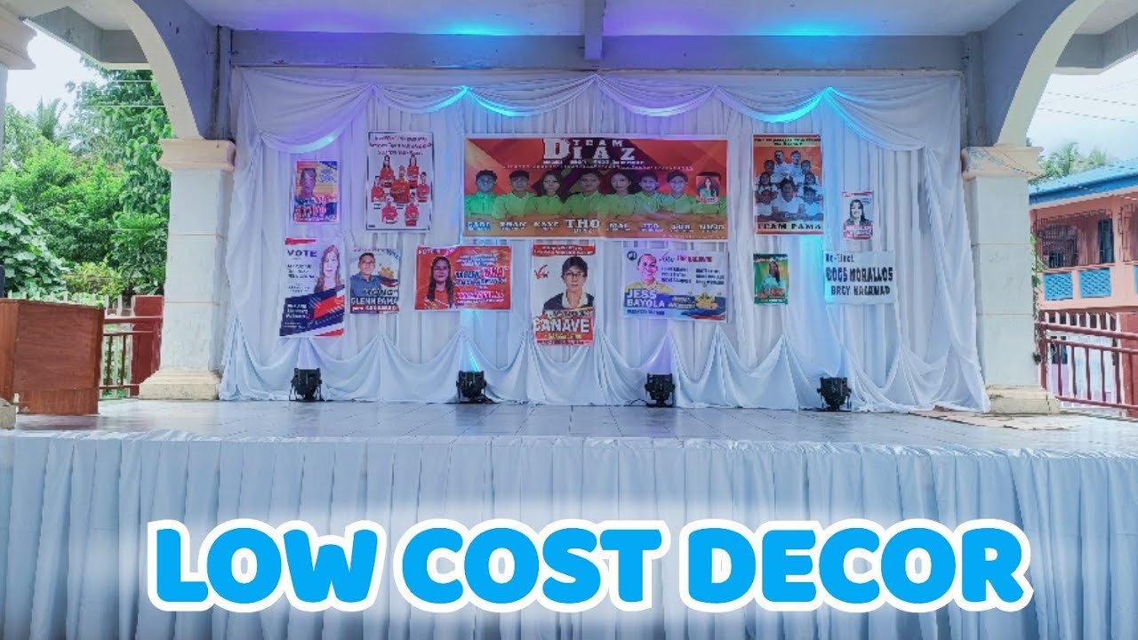 Basic Stage Decoration Ideas | Backdrop Decoration Ideas - YouTube
