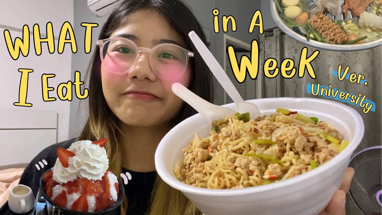 Vlog What I eat in a week Ver.University 🍽️ กินอะไรบ้างในสัปดาห์ 💖 ...