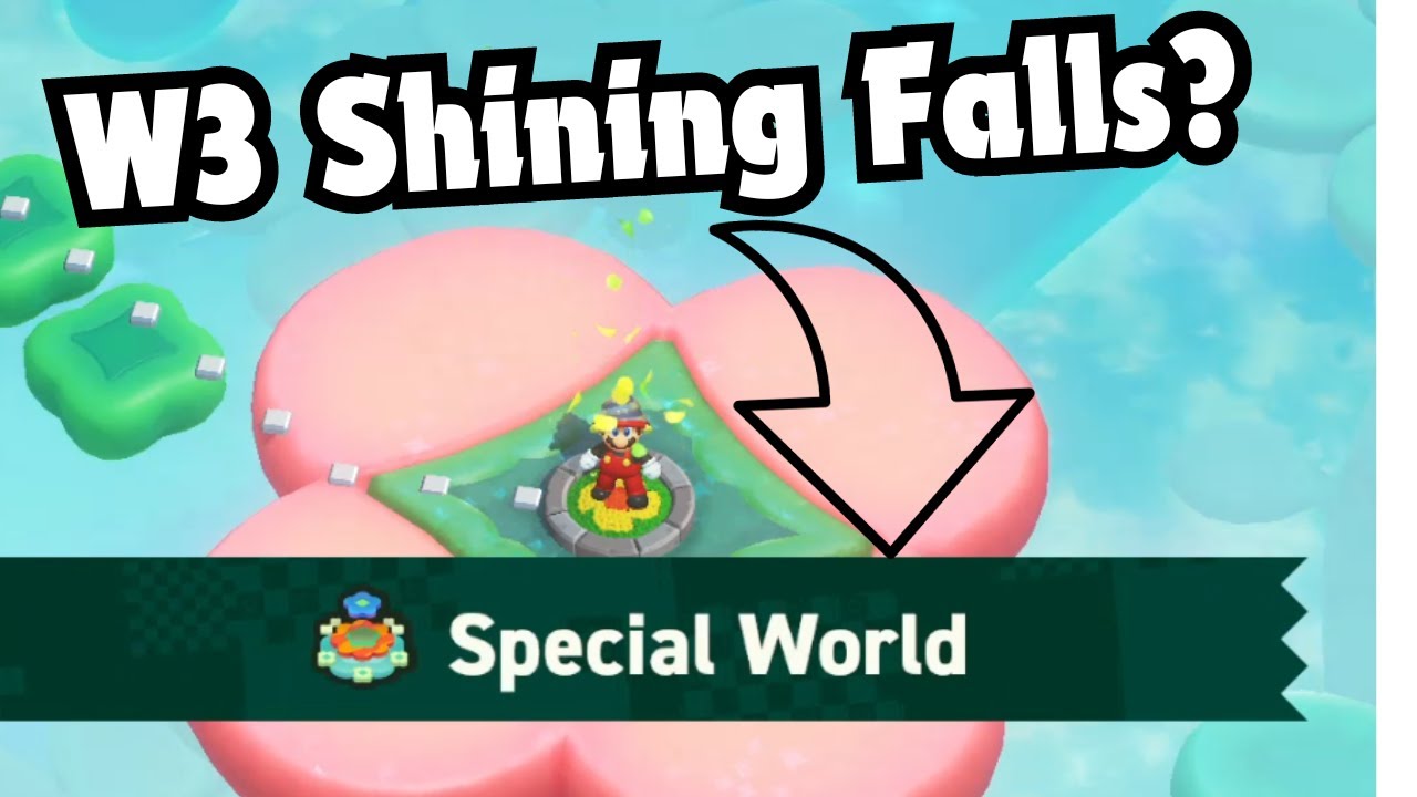 World 3 Shining Falls Special World Entrance Secret World Mario Wonder ...