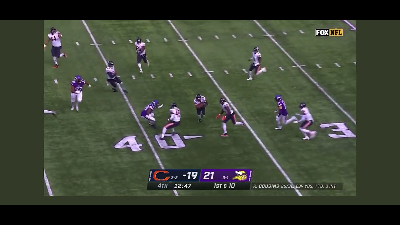 Kindle Vildor first career interception @ChicagoBears - YouTube