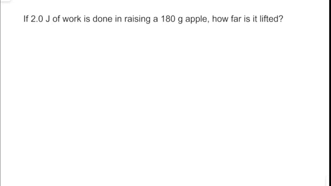 Physics Problem Solver Walk-through Follow Along Work Energy Force ...
