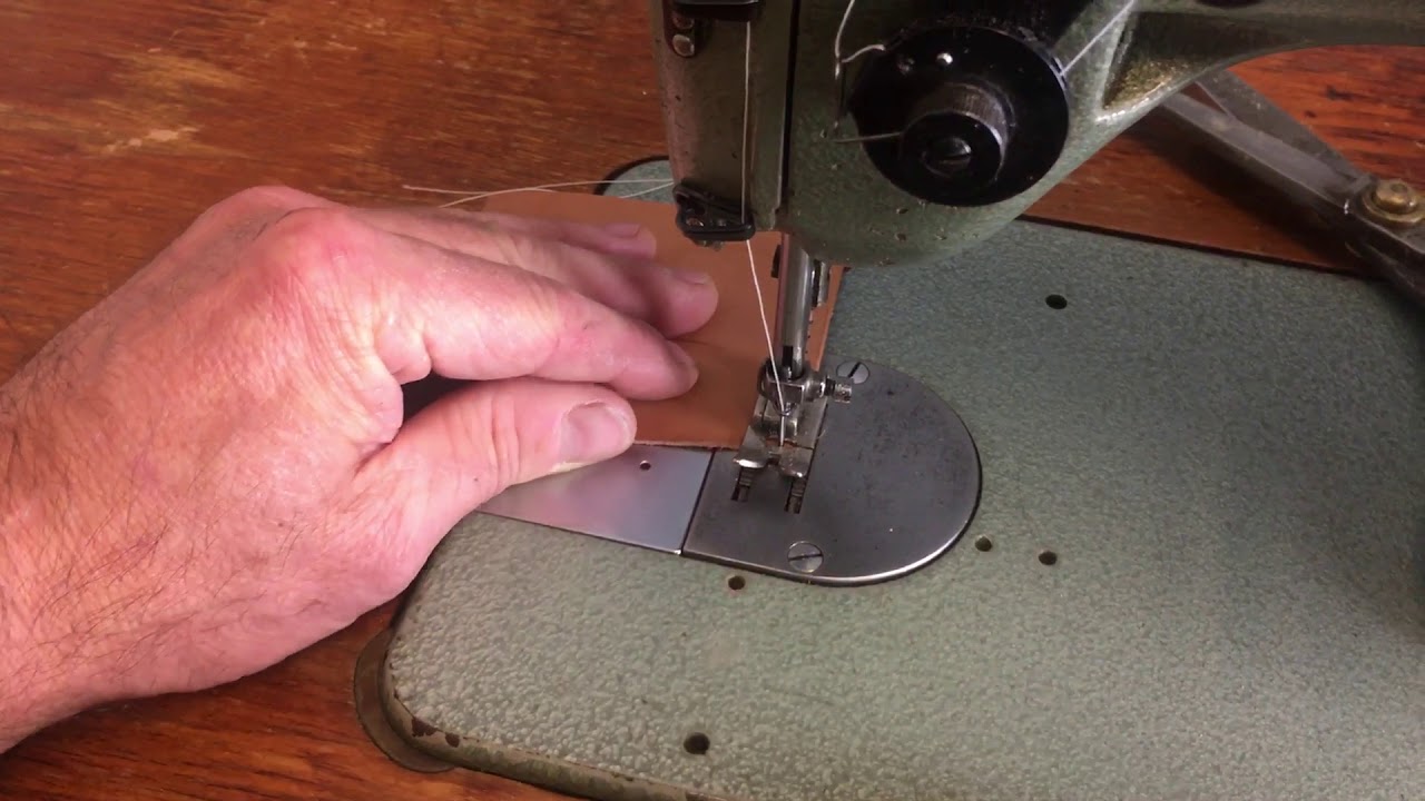 Gritzner/ Pfaff 138 swing leather sample - YouTube