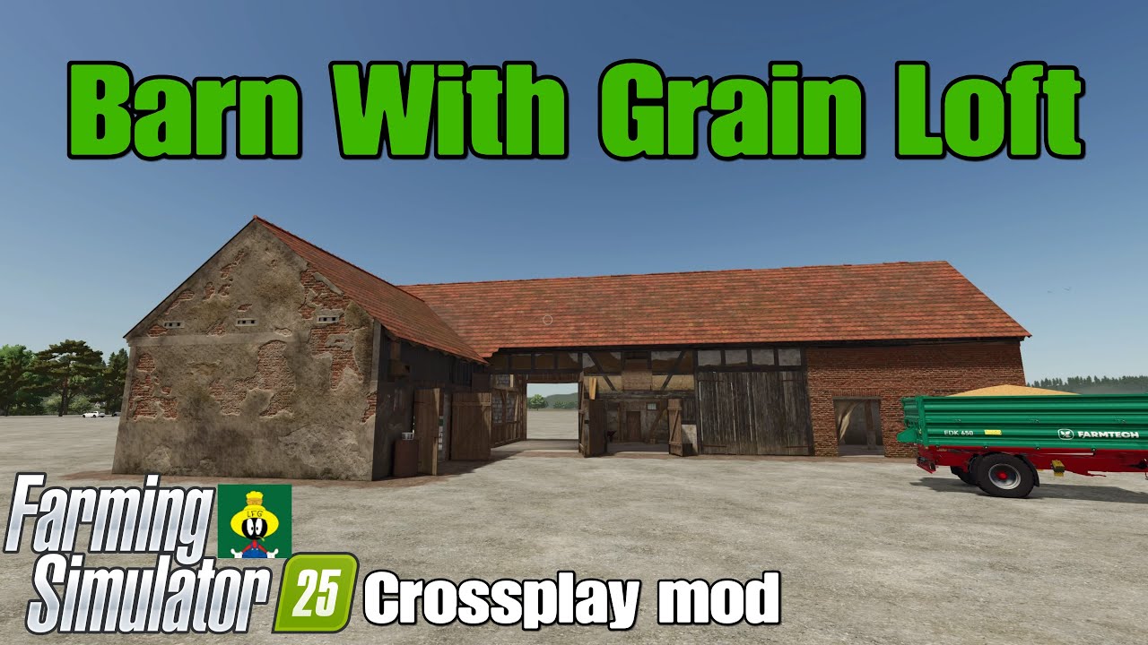 Barn With Grain Loft / FS25 crossplay mod - YouTube
