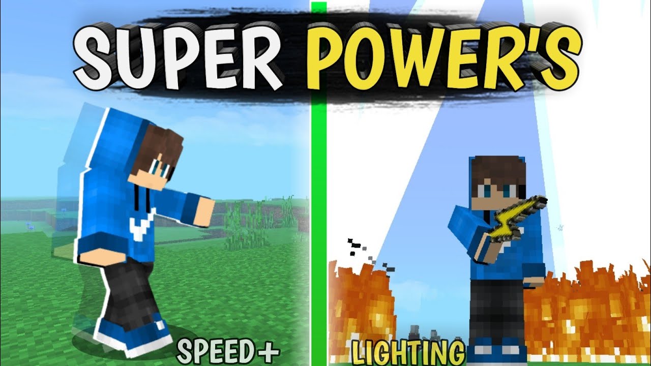 SUPER POWER'S MOD IN MINECRAFT PE 1.19+ - YouTube
