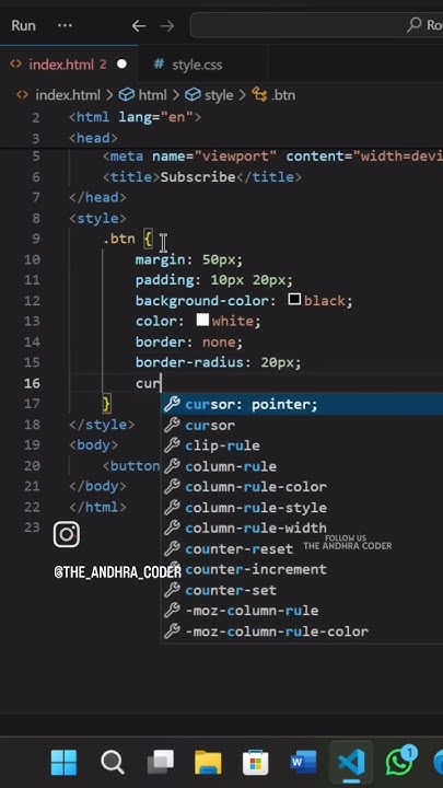 click button in html css js #trendingshorts #shortvideo #shorts #viralsong #javascript # ...