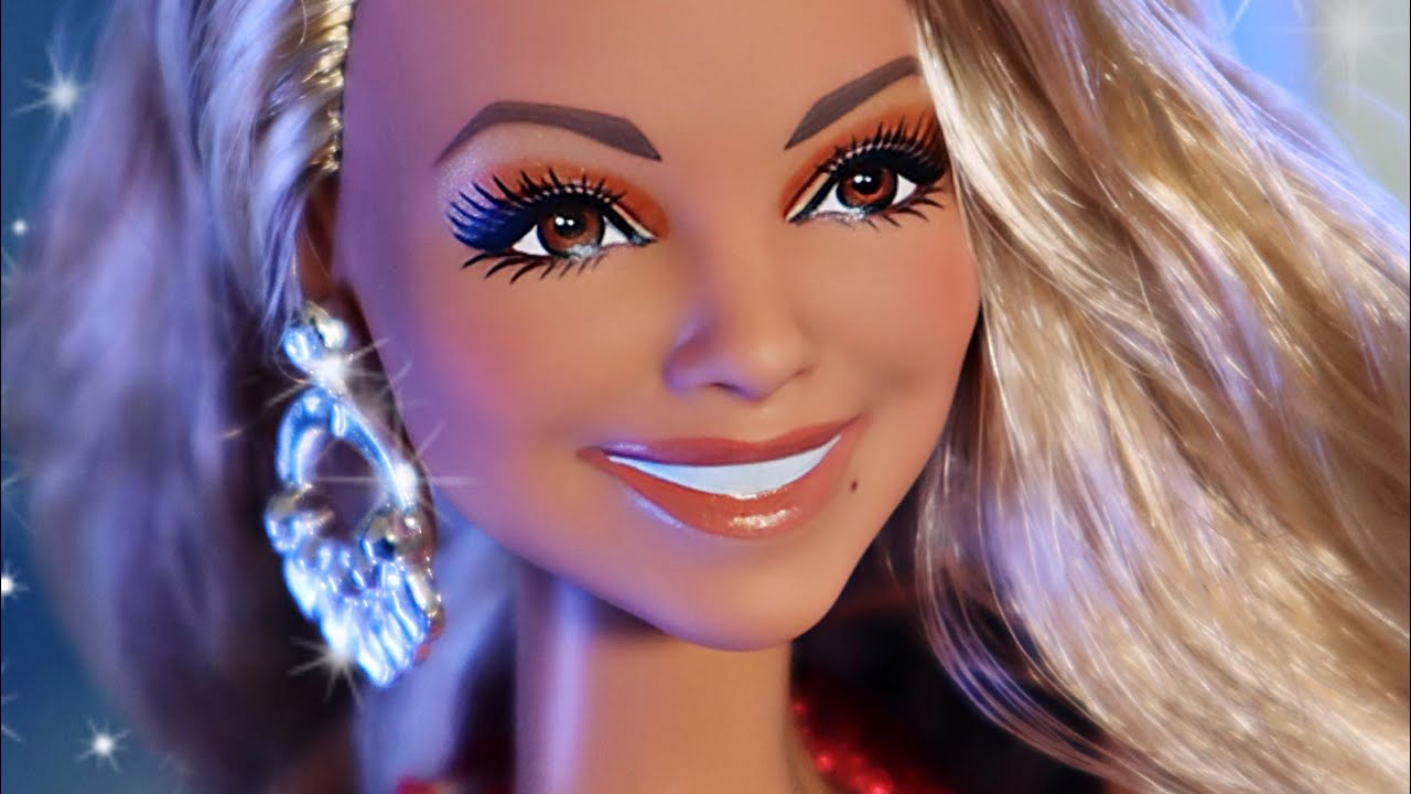 Unboxing Barbie x Mariah Carey Holiday Celebration Doll by Angel Kent ...