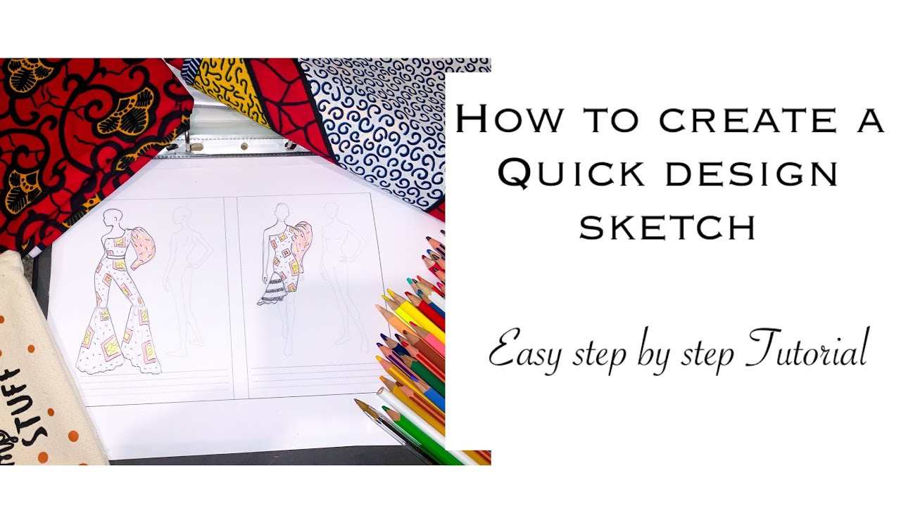How to sketch a design | Ankara fashion designs | Easy guide step by ...