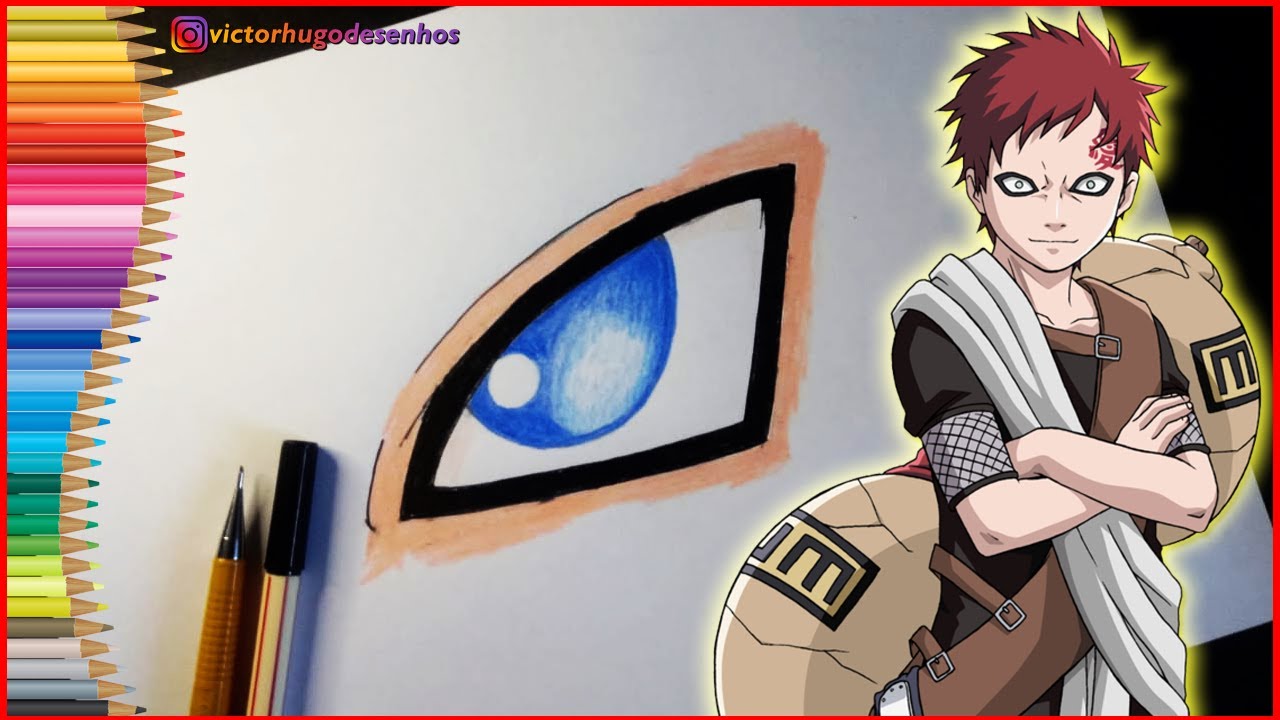 COMO DESENHAR o OLHO do GAARA | Passo a Passo - Naruto Shippuden - How ...