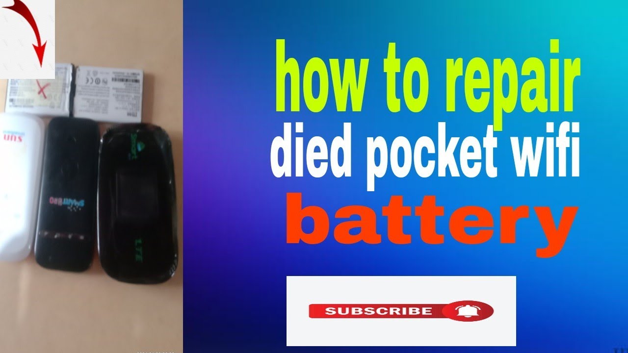 how to repair died pocket wifi battery - YouTube