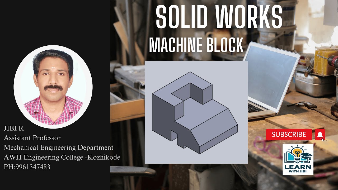 SolidWorks -Solid Modeling -Machine Block - YouTube