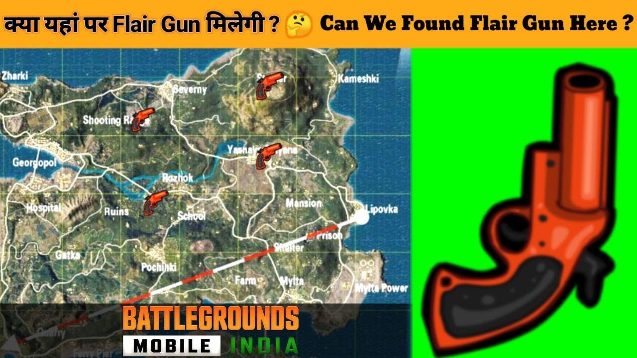 Guranteed Location Of Flare Gun In BGMI after update - YouTube
