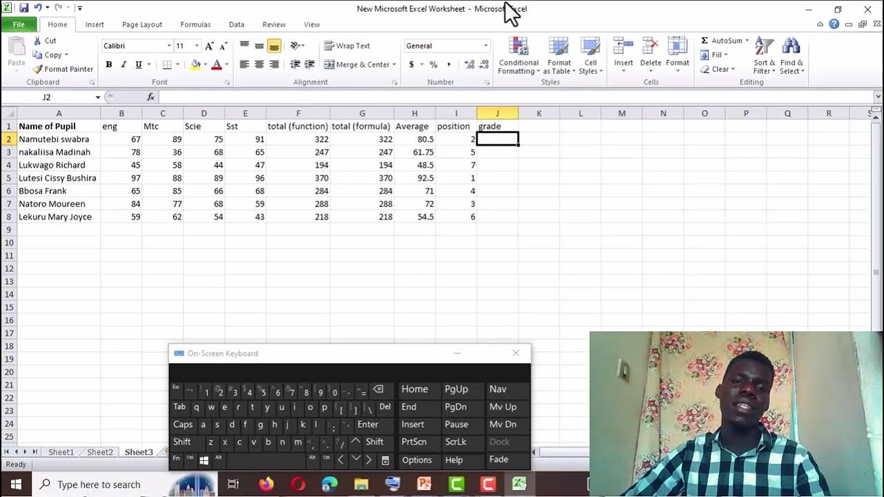 How to create a report card using Excel - YouTube