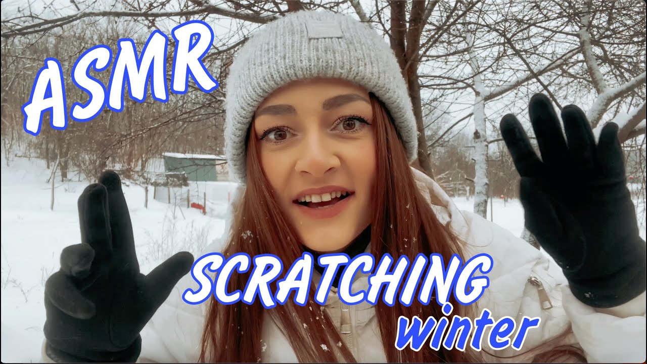 ASMR 😊 Winters sounds in the village 😍 Winter scratching #asmr #winter ...