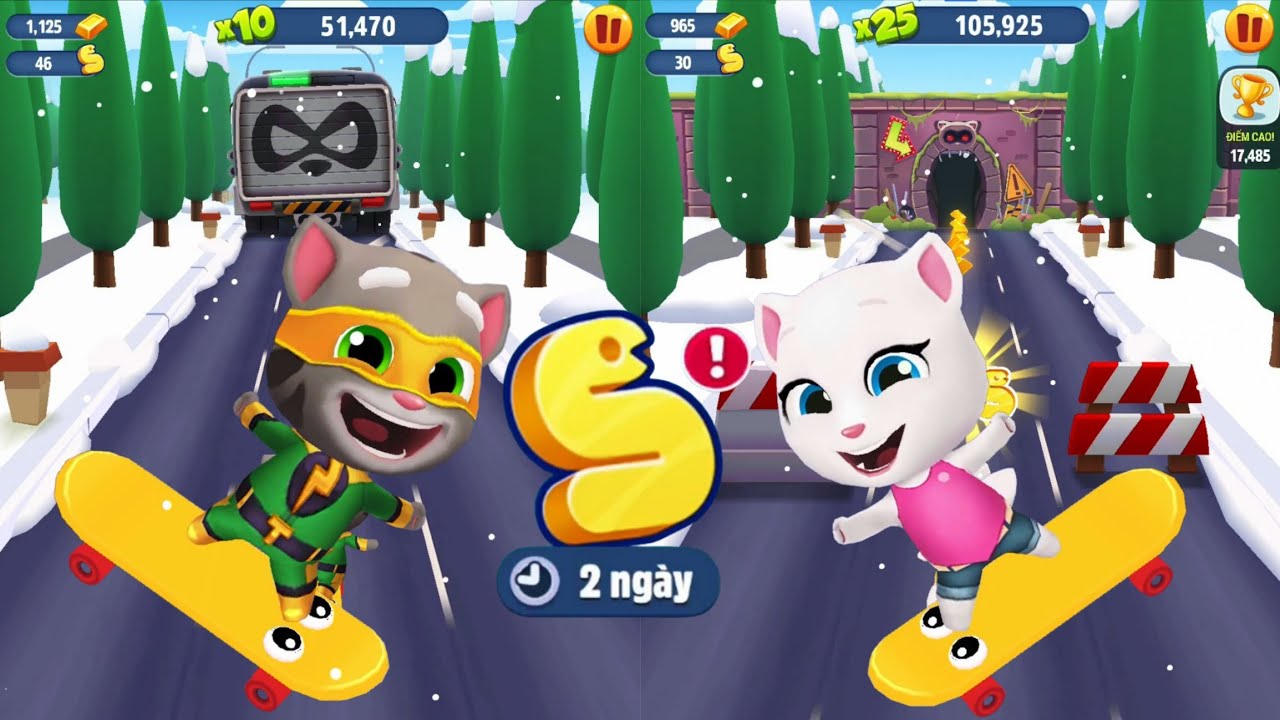 Talking Tom Gold Run Christmas 2024 [Chasing Snakes] Super Skateboard ...