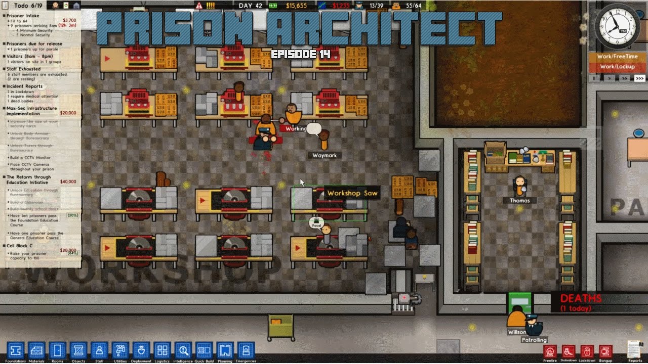 Prison Architect #14 | Road Gate! - YouTube