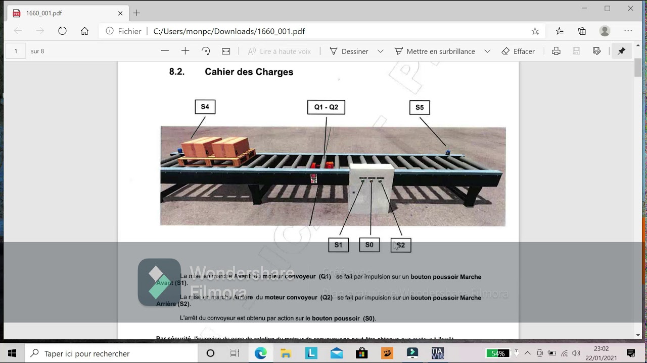 Programmation en langage ladder d'un convoyeur à 2 sens de marche - YouTube