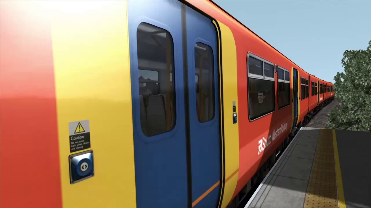 Train Simulator: Southwest and Southern at Epsom station, on the Mole ...