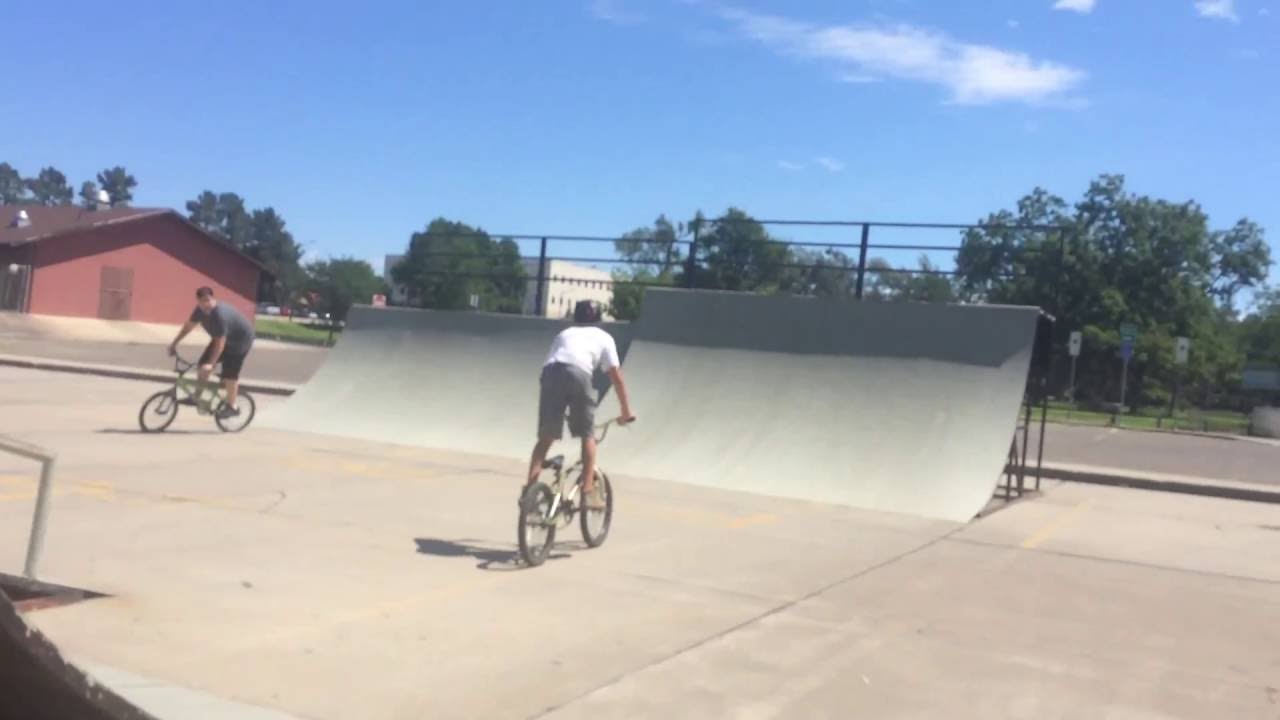 Bunny hop over half pipe - YouTube