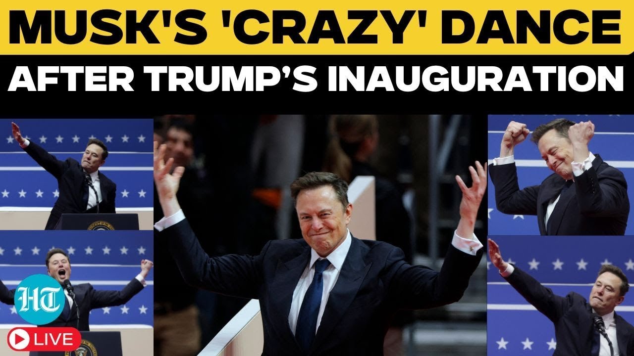 Elon Musk LIVE I Musk's Wild Dance Moves After Trump Inauguration ...